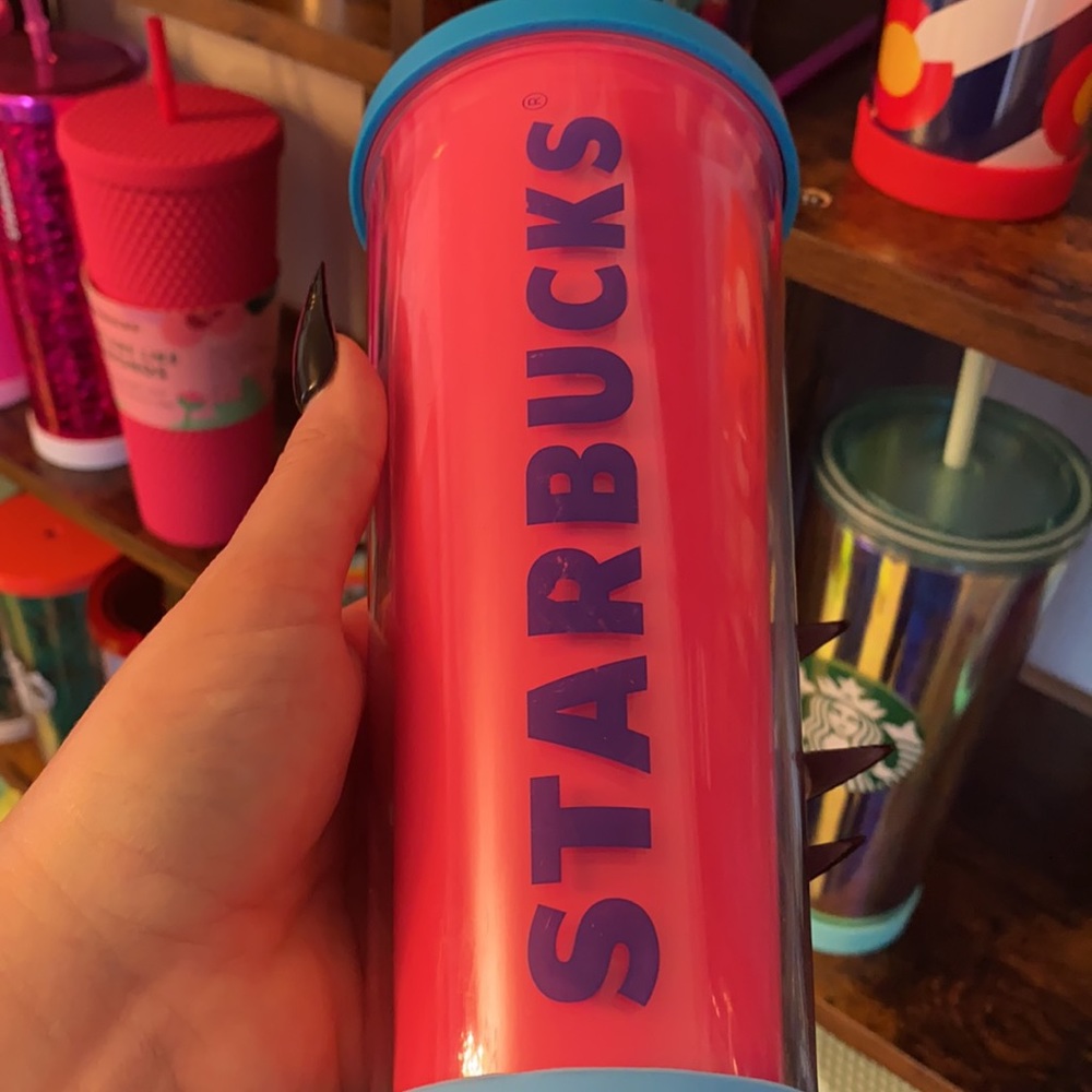 Neon Pink Starbucks Logo - Gem